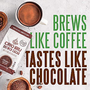 Crio Bru 2 Pack 4 oz Little Bag Ghana Bundle | Organic Healthy Brewed Cacao Drink | Great Substitute to Herbal Tea and Coffee | 99% Caffeine Free Gluten Free Keto Low Calorie Honest Energy