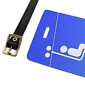 Skiing Ski Lift Symbol in Snow Luggage ID Tags Carry-On Cards - Set of 2