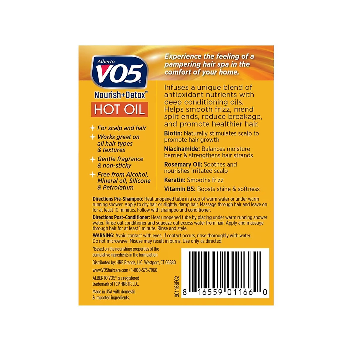Vo5 Hot Oil Therapy Treatment 2 Count 0.5 Ounce (14ml) (3 Pack)