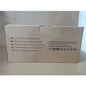 Outdoor Rock Speaker Solar-Powered Wireless Bluetooth 5.0 Speaker Waterproof with RGB Color Multi-Unit Connect Outdoor Speakers for Patio Pool Deck Yard Garden and Home - Pair