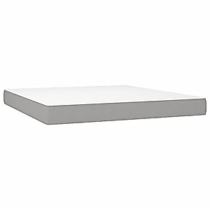 vidaXL Pocket Spring Bed Mattress Light Gray 72"x83.9"x7.9" California King Fabric