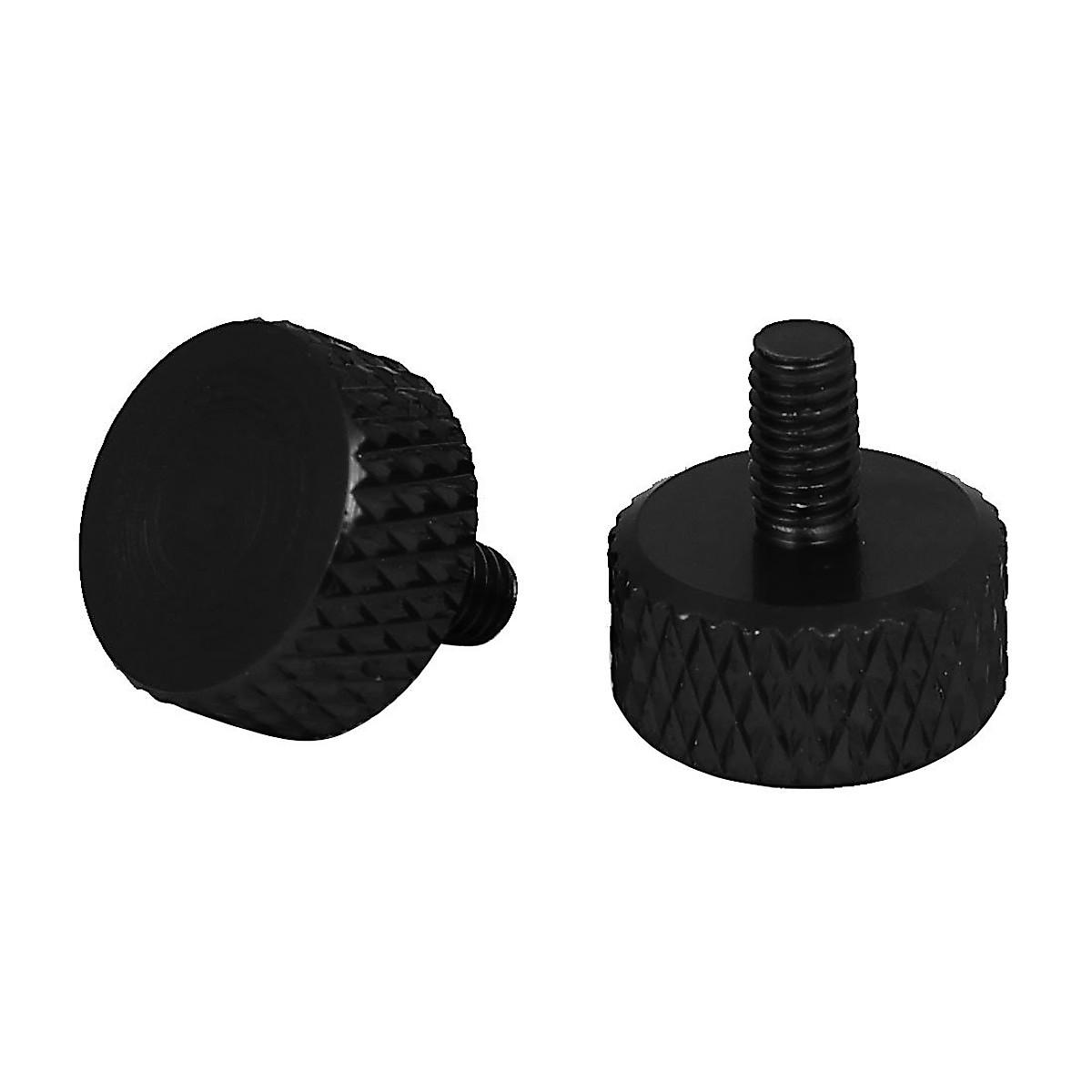 Aexit Computer PC Cleaning & Repair Graphics Card Flat Head Knurled Thumb Screws Black Computer Screws M3.5x6mm 4pcs