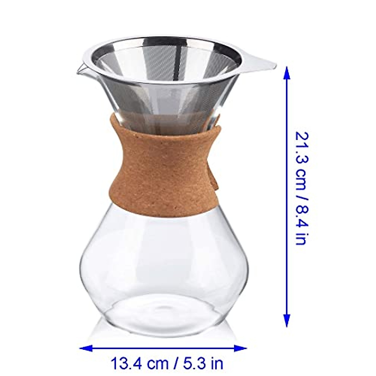 Pour Over Coffee Maker with Dripper Filter 34 Ounce/ 1000 ml