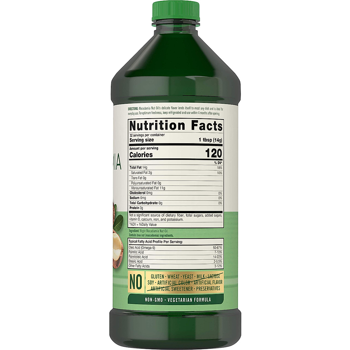 Carlyle Macadamia Nut Oil | 3 x 16 oz Bottles | Premium Cold Pressed | Food Grade | Vegetarian, Non-GMO, Gluten Free | Virgin Oil | Safe for Cooking, Great for Hair and Skin