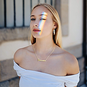 CLY Jewelry Personalized Andre Name Necklace Custom Gold Plate Pendant Customized Gift for Women