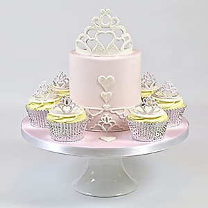 Playing Mold 2pcs Crown Cookie Cutters Silicone Molds for DIY Cake Fondant Biscuit Cookies Soap Sugar Pudding Chocolate Hard Candies Dessert Candle Decor