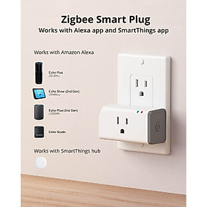 SONOFF S31 Lite 15A Zigbee Smart Plug ETL Certified, Works with SmartThings, and Amazon Echo Plus, Hub Needed for Amazon Alexa