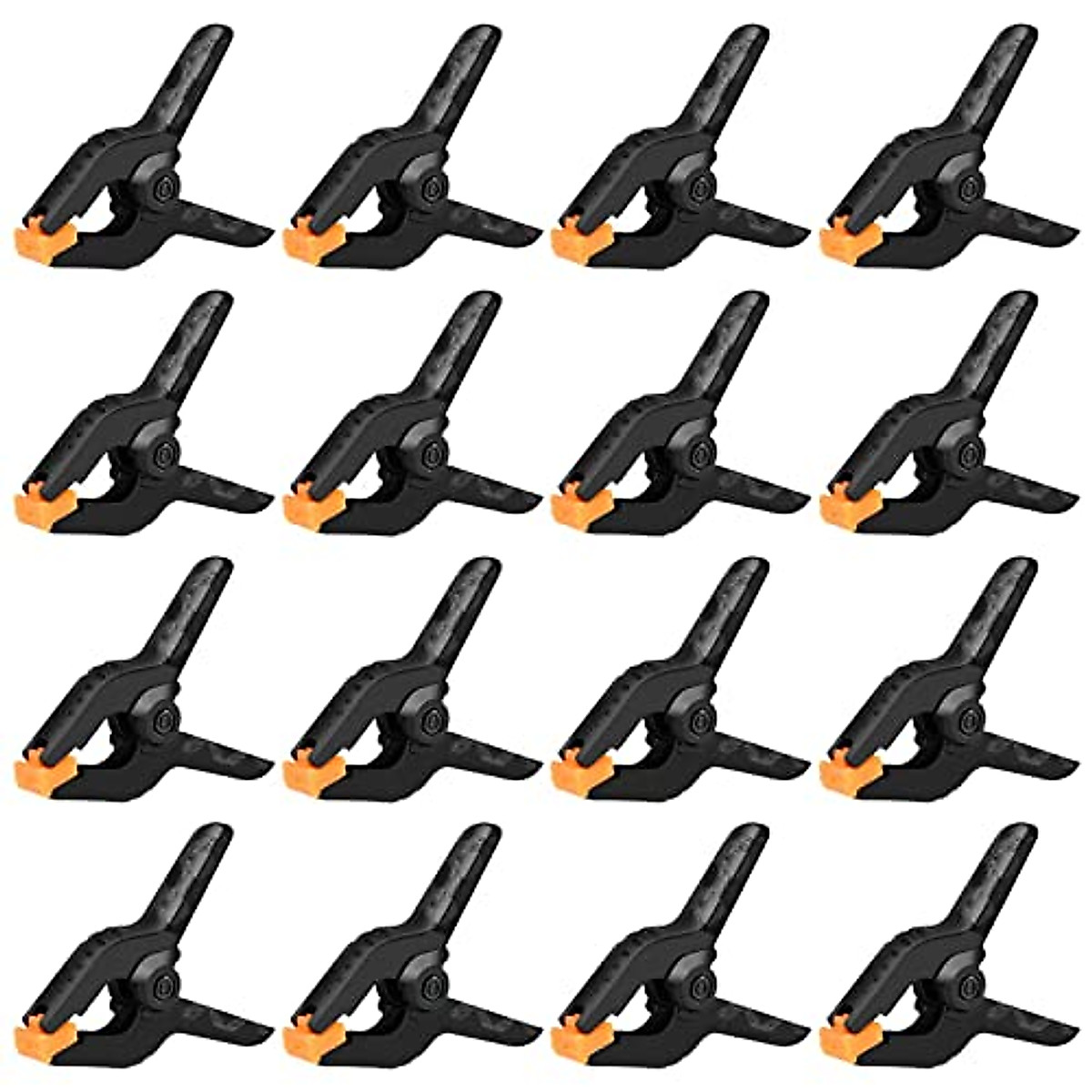 16 Pack Spring Clamps - 3.5 Inch Small Clamps for Backdrop Stand, Heavy Duty Clamps, Plastic Clips for Crafts and Backdrop Clips Clamps - Backdrop Clamps for Crafts, Woodworking, Photography, Outdoor