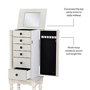 Powell Darcy Off White Jewelry Armoire