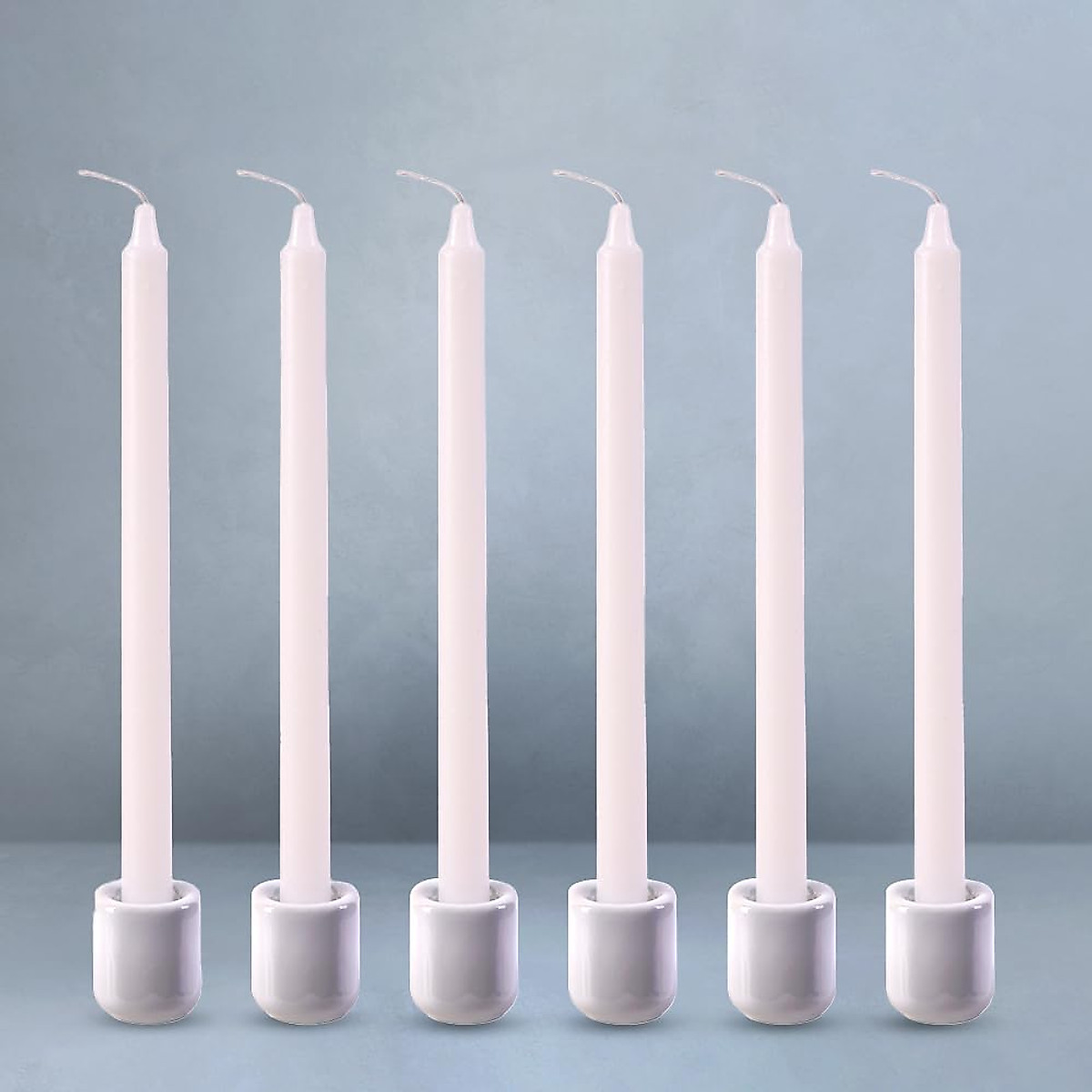 OLEEK Taper 1/2 inch Candles - Pack of 10 Unscented, 8 Inch Tall Candles - 1/2 inch Candles - Taper Candle - 1/2 inch White candlesticks