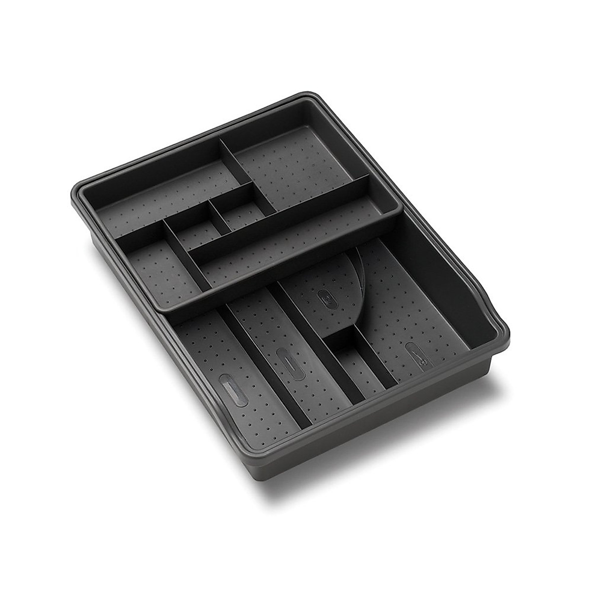 madesmart Value 8-Piece Interlocking Bin Pack - Granite & Original Junk Drawer Organizer-Granite| VALUE COLLECTION | 23-Compartments | Multi-Purpose Storage | Heavy Duty | BPA-Free