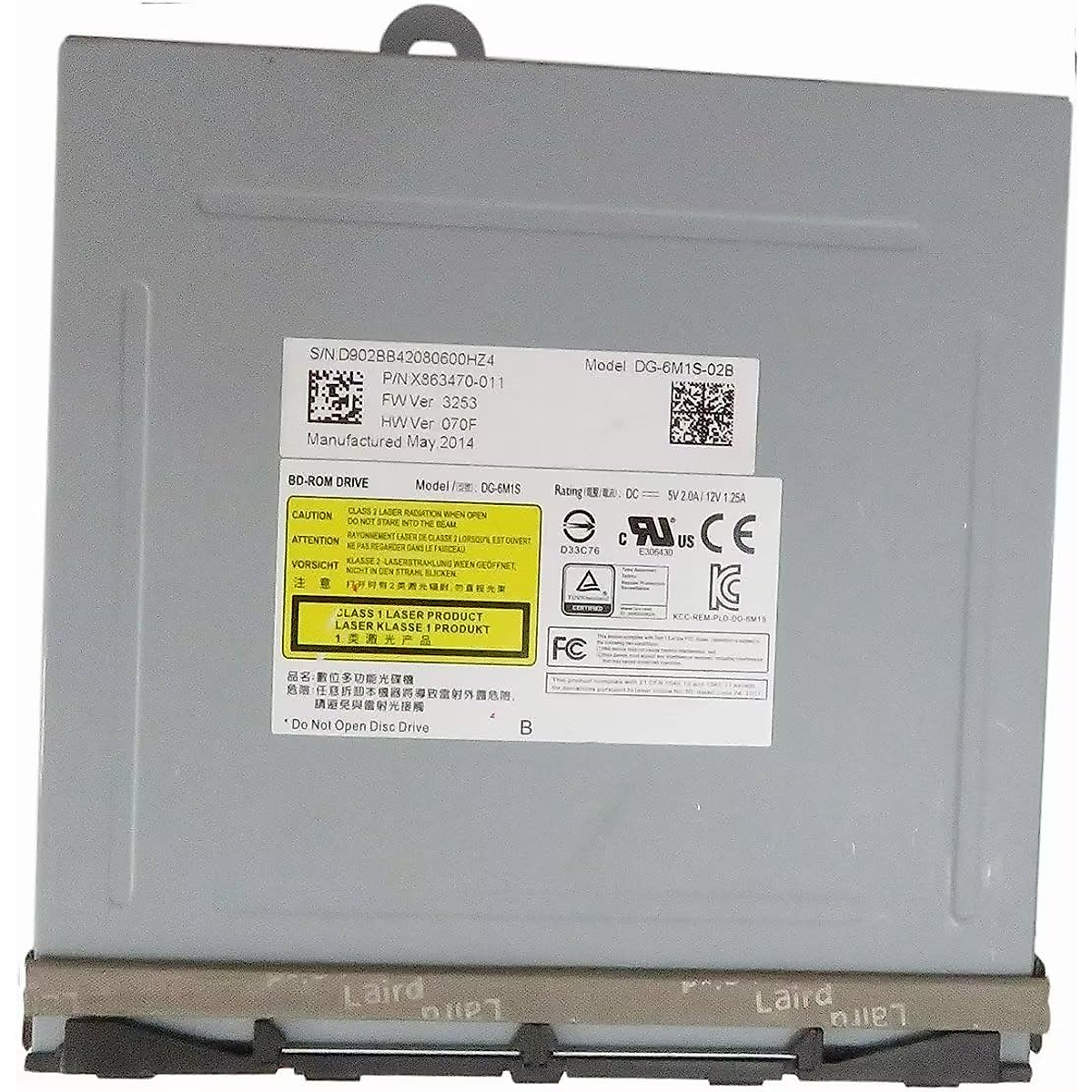 Blu-ray Disk Drive Replacement Lite-On DG-6M1S B150 DG-6M1S-01B, DG-6M1S-02B, DG-6M2S