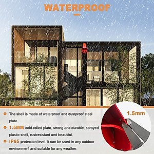 Saladulce Alarm Siren Strobe Light 120dB Industrial Sound Light Alarm Outdoor Waterproof Siren Strobe Alarmfor Home Security AC110V Tone Volume Adjustable