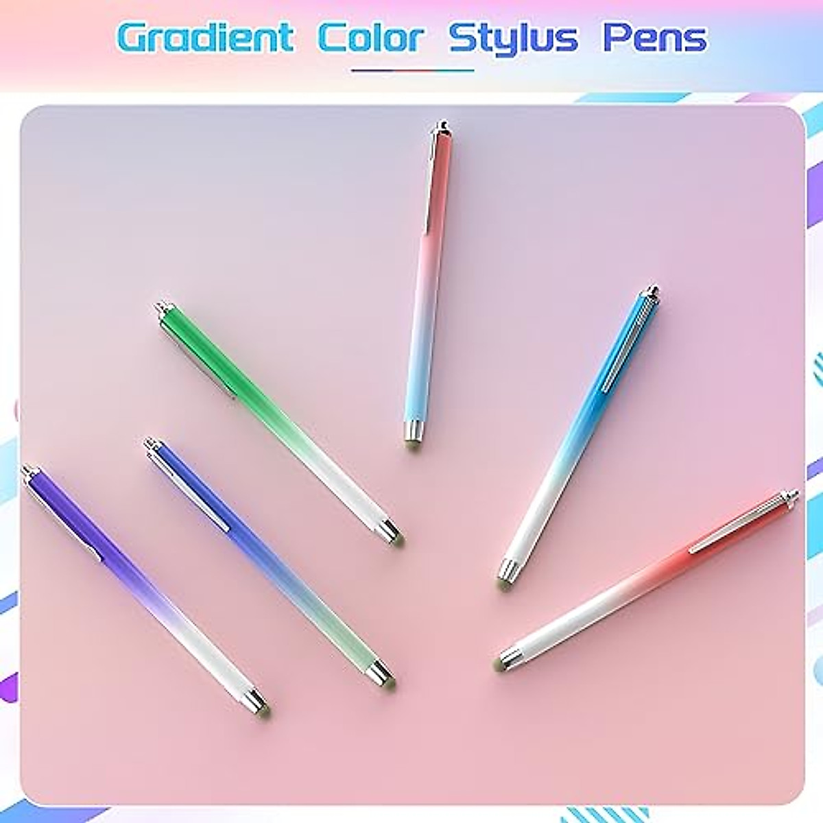 Stylus Pens for Touch Screens, 6 Pack High Sensitivity Capacitive Stylus for iPad iPhone Samsung Galaxy and Tablets, Extra 6 Replacement Tips