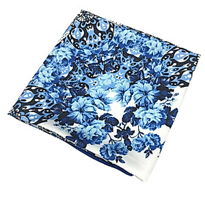 YOUR SMILE Silk Like Scarf Women's Fashion Pattern Large Square Satin Headscarf Head Dress (206)