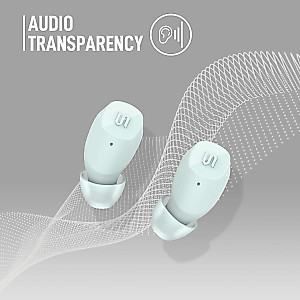 SOUL New S-Nano True Wireless Earbuds - in Ear Headphones, Ultra Portable, Bluetooth, IPX5 Waterproof Transparency Mode - Frost