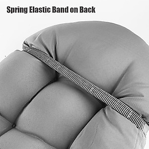 BOOMSHY Waterproof Adirondack Chair Cushion,44inch Rocking Chair Cushion,High Back Patio Cushions Indoor and Outdoor Furniture Chair Cushions Pads with Ties