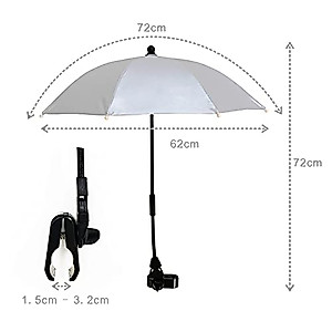 Umenice Baby Stroller Sun Protection Parasol UPF 50+ UV Protect Pushchair Sun Parasol Pink