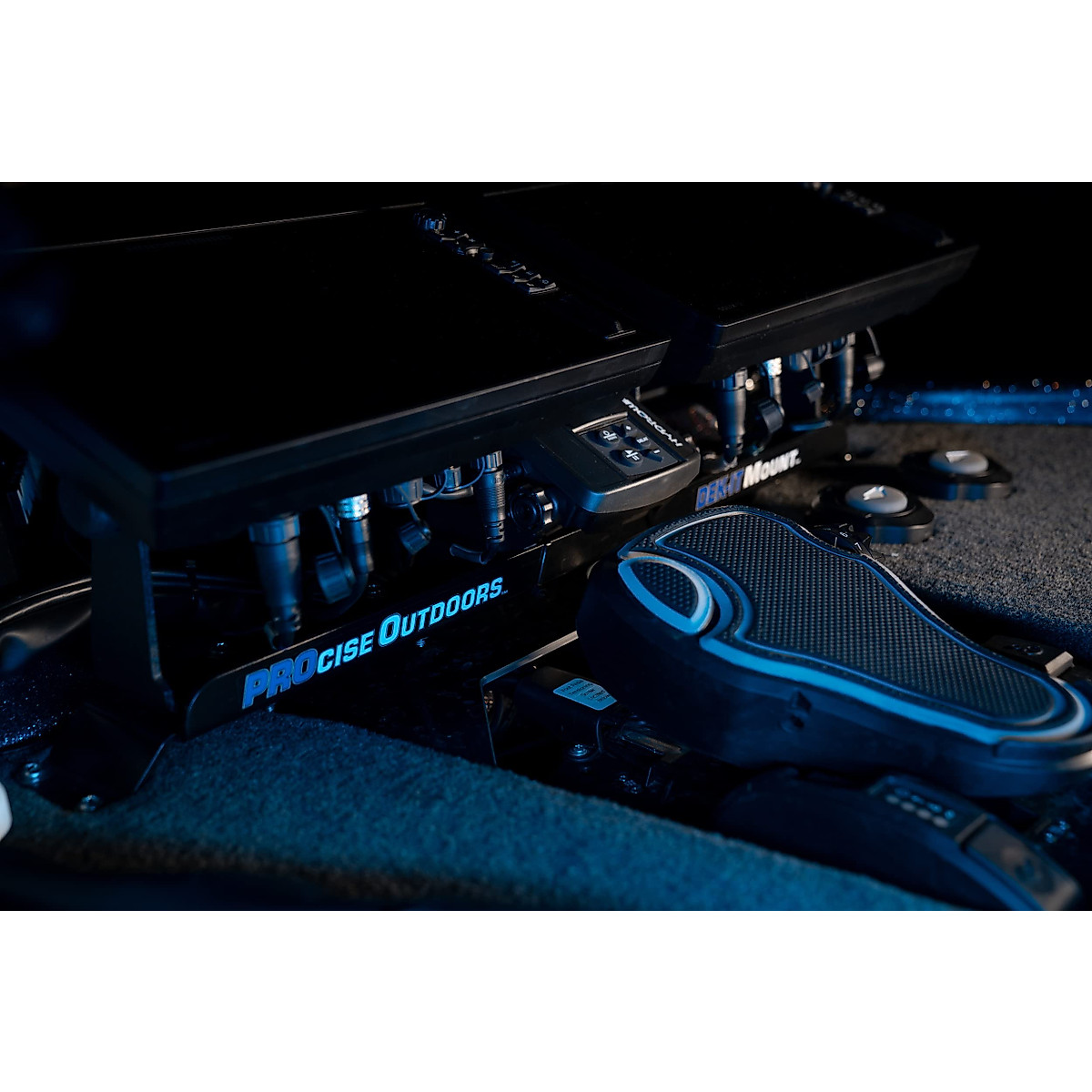 PROcise DEK-It Fish Finder Mounts for Boats, Dual Unit, Low Profile Deck Fish Finder Mount, Depth Finder Mount and Other Fishing Accessories, Marine-Grade Aluminum, Secure and Rust-Proof