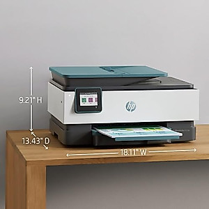 HP OfficeJet Pro 8028e All in One Wireless Printer Scanner Copier Fax Inkjet Print 2.7 Inch Touchscreen 2 Months of Instant Ink 20 ppm Black 10 ppm Color Home Office Use (Renewed)