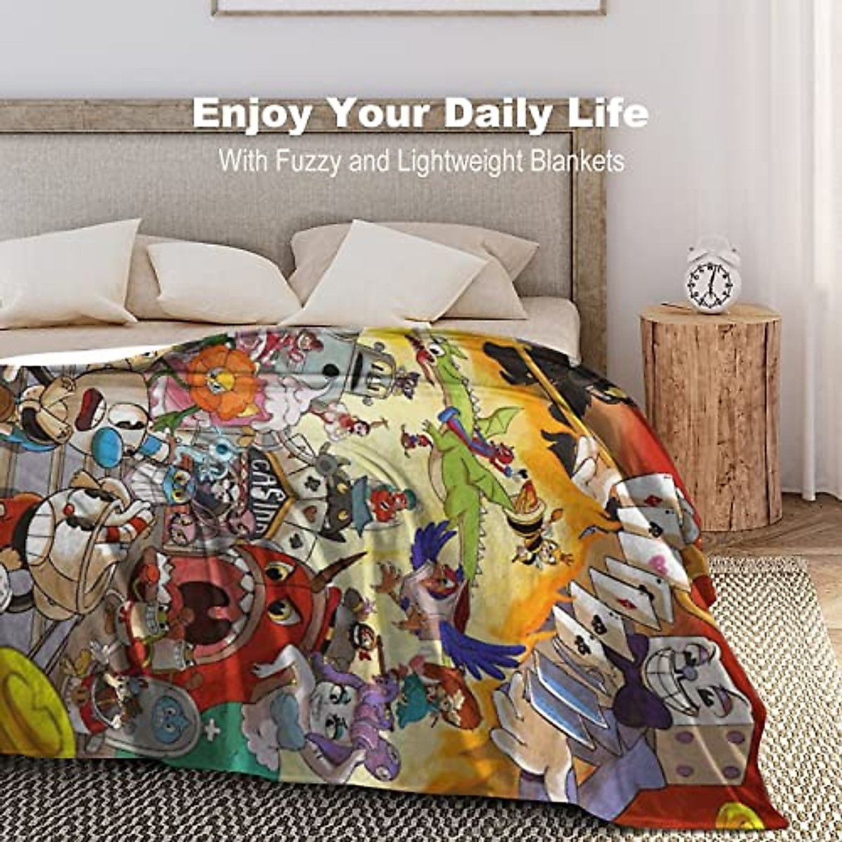 Anime Blankets Ultra-Soft Lightweight Throw Blanket for Couch Sofa Bed, Plush Cozy Blankets 40"x50"