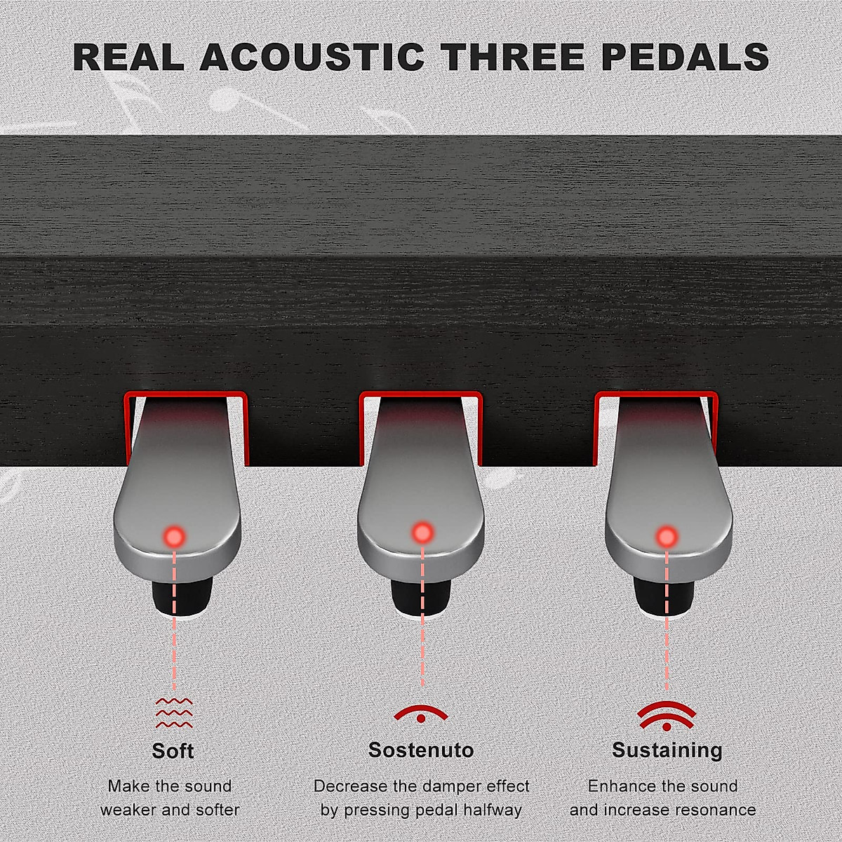 UMOMO 88 Weighted Key Digital Piano with Piano Bench, Hammer Action Electric Piano with Piano Stand, Headphone Jack, 3 Pedal, Full Size Electronic Piano Keyboard for Beginner, Adults, Black