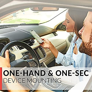 New 2023 Magnetic Cell Phone Holder for Car Vent - for Any Smartphone (iPhone, Android, GPS) | Stylish All-Metal One-Hand & One-Sec Phone Mount for Car, 100 to Safeness & Comfort