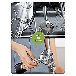 Immersion Blender, 2-in-1 Multi-Purpose Hand Blender, 500W Multifunctional Hand Blender with Whisk, 6-Speed and Turbo Mode, 304 Stainless Steel Handheld Stick Blender for Smoothies, Puree Baby Food and Soups