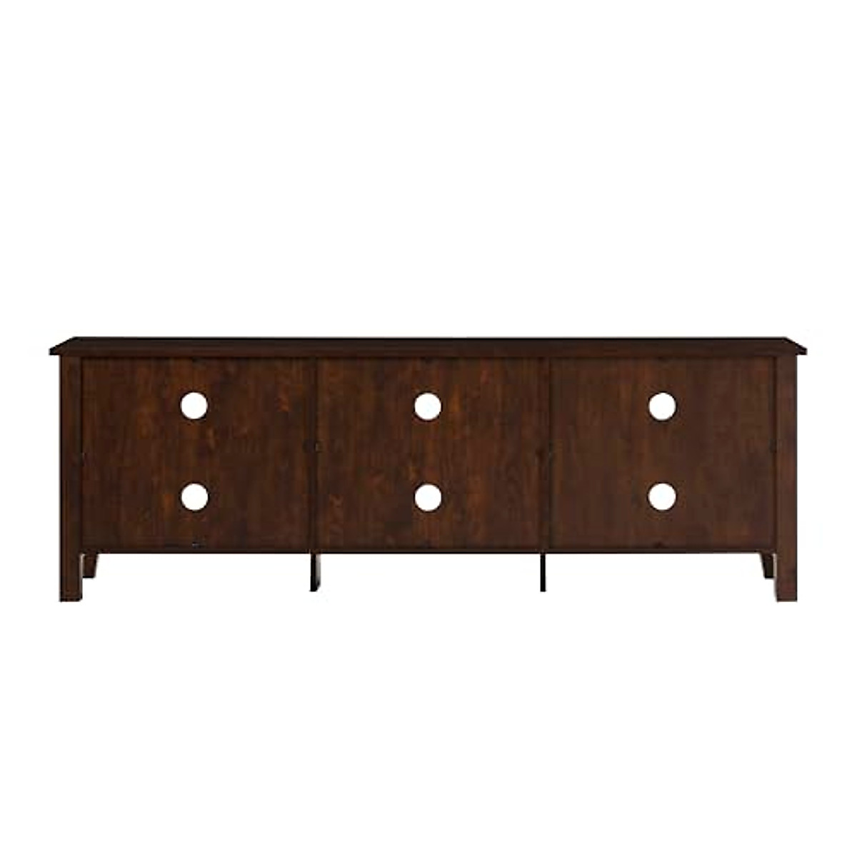 Walker Edison Wren Classic Brown TV Media Console Entertainment Center for 80 Inch Television with Storage Cubby, 70 Inch