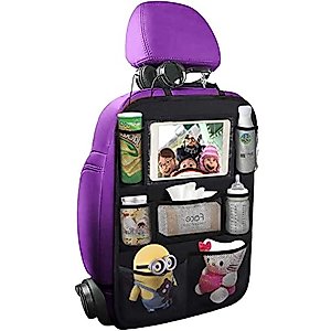 ONE PIX Backseat Car Organizer Mats Back Seat Organizers and Storage Bag with Touch Screen Tablet Holder for Kids Toddlers Car Seats, Travel Accessories, Road Trip Essentials Kids