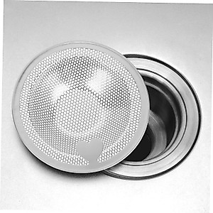 Veemoon 3pcs Drain Filter Kitchen Sink Parts Bathroom Drain Cover Kitchen Sink Garbage Strainer Tub Accessories for Bathtub Mesh Strainer Outlet Screws Heart Stainless Steel Slag Separator