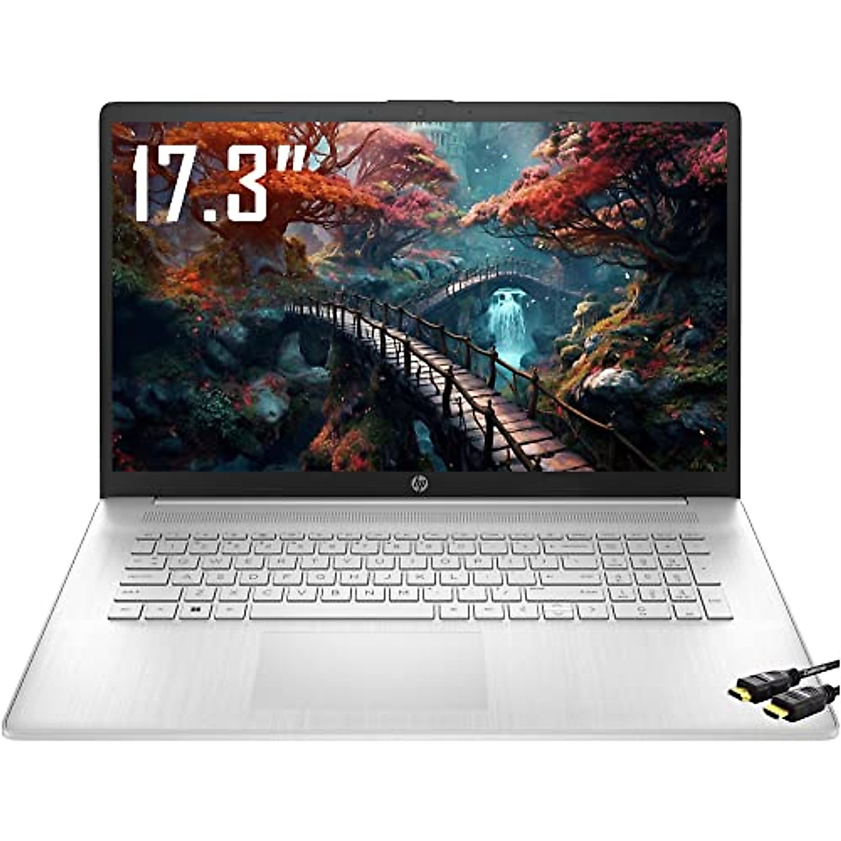 HP 2023 Flagship Newest 17.3" HD+ Business Laptop, Intel 4-Core i3-1125G4(> i5-1035G7), 32GB RAM, 1TB SSD, Lightweight, Fast Charge, Bluetooth, WiFi, Numeric Keypad, Webcam, W/HDMI, Win 11 S, Silver