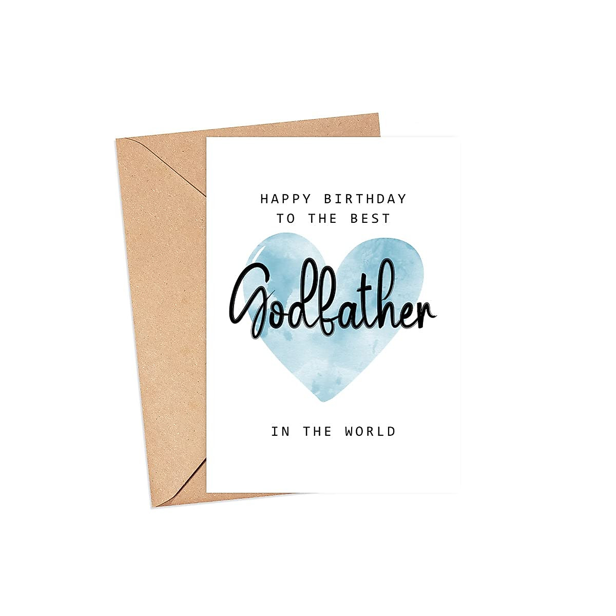 MoltDesigns Happy Birthday To The Best Godfather In The World Card - Godfather Birthday Card - Godfather Card - Father's Day Gift - Happy Birthday Card