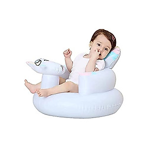Baby Sitting Support for 3 6 9 12 24 Months Infants, Inflatable Baby Seats for Sitting Up Nontoxic PVC Toddlers Sofa Chair Sit Me Up Floor Seat for Baby Girl Boy, Unicorn