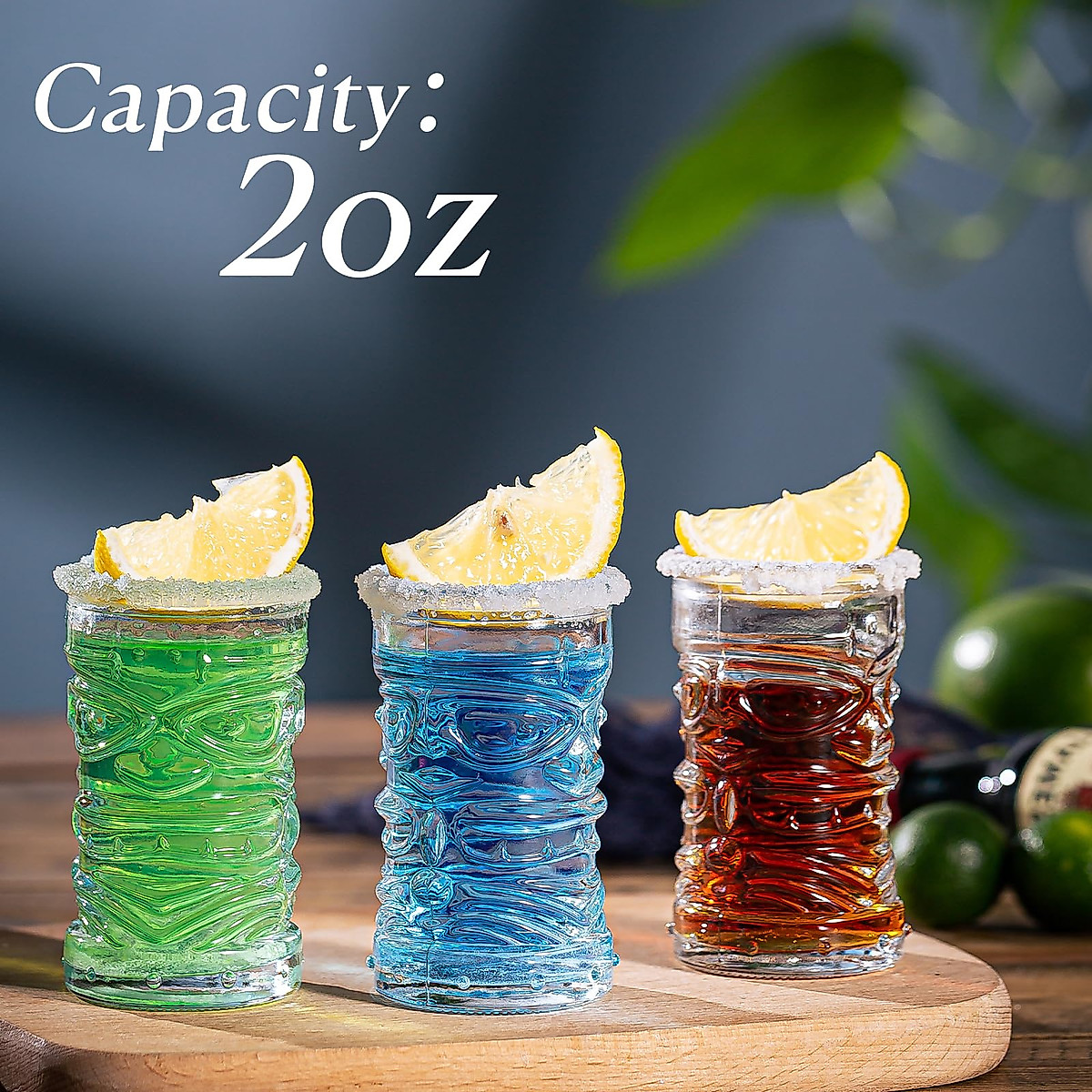 wookgreat 16 Pack Shot Glasses Set, 2oz Mini Tiki Glasses Set, Clear Shot Glasses Bulk, Small Whiskey Shot Glass, Mini Drinking Cups for Vodka, Tequila, Spirits, Liquors, Whiskey, Cocktail, Espresso