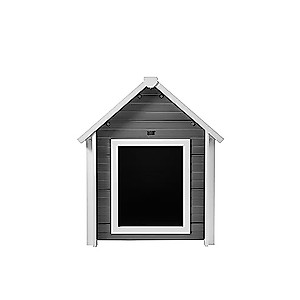 New Age Pet ECOFLEX® Outdoor Large Bunk Style Dog House for Up to 80lbs Pets | 10 Year Manufacturer Warranty | Weatherproof Roof & Elevated Floor | Easy-to-Assemble & Clean