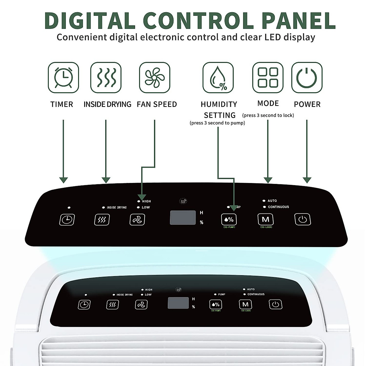 Shinco 7,000 Sq.Ft Energy Star Dehumidifier with Pump, Ideal for Large Industrial Rooms and Home Basements, Efficient Moisture Removal and Humidity Control, 1.85 Gallons Water Tank