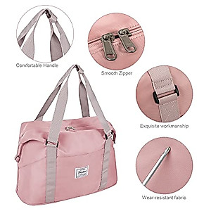 Sport Travel Duffel Bag,Konelia Waterproof Duffel Gym Tote Bag,Weekender Carry on Overnight Bags for Women with Trolley Sleeve Wet Pocket