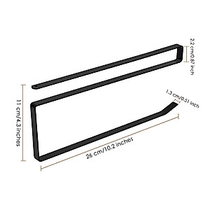 DS. DISTINCTIVE STYLE Paper Towel Holder Under Cabinet Door No Drilling Durable Paper Rolls Rack for Kitchen, Bathroom and RV Storage (Black)