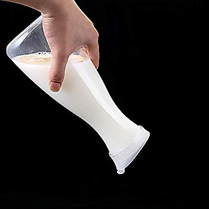 2Pcs Plastic Water Pitcher Clear Juice Containers with Flip Top lids - Narrow Neck for Easy Grip Wide Mouth - Juice carafe for Iced Tea, Powdered Juice, Cold Brew, Mimosa Bar (1550ml / 52.4oz)