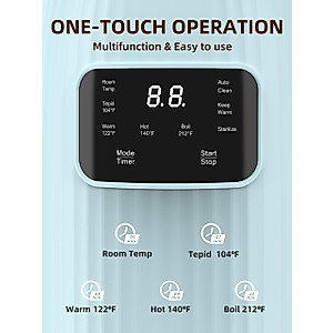 20oz Nut Milk Maker Machine - Multi-Functional Automatic Almond Milk Machine with 10 Blades, Plant-Based Milk, Oat, Soy, Oat, Dairy Free Beverages with 12 Hours Timer/Auto-clean/Boil（blue）