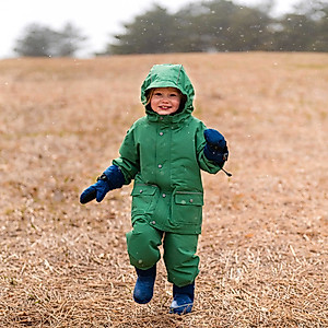 JAN & JUL Kids Waterproof Rain-Coat, Fleece-lined Jacket for Boys and Girls (Fern Green, 10 Years)