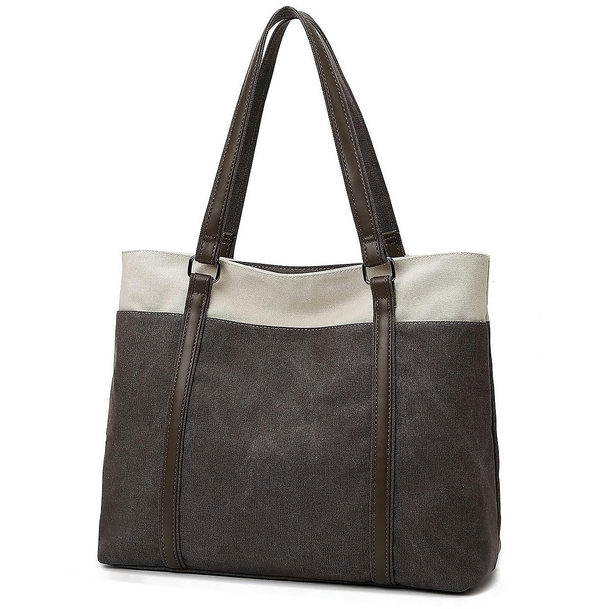 ZDawnn Vintage Woman Laptop Tote Bag,15.6 Inch Handbag Purse with Multiple Pockets.Suitable For Work and Daily using