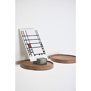 anaan Coracle Floating Shelf Wood Round Wall Mounted Showcase Wall Shelf Hanging Planter Storage Wooden Shelf for Plants Photo Candle Invisible Wall Decoration Design Set of 2 (Diameter Ø5.9 inch)