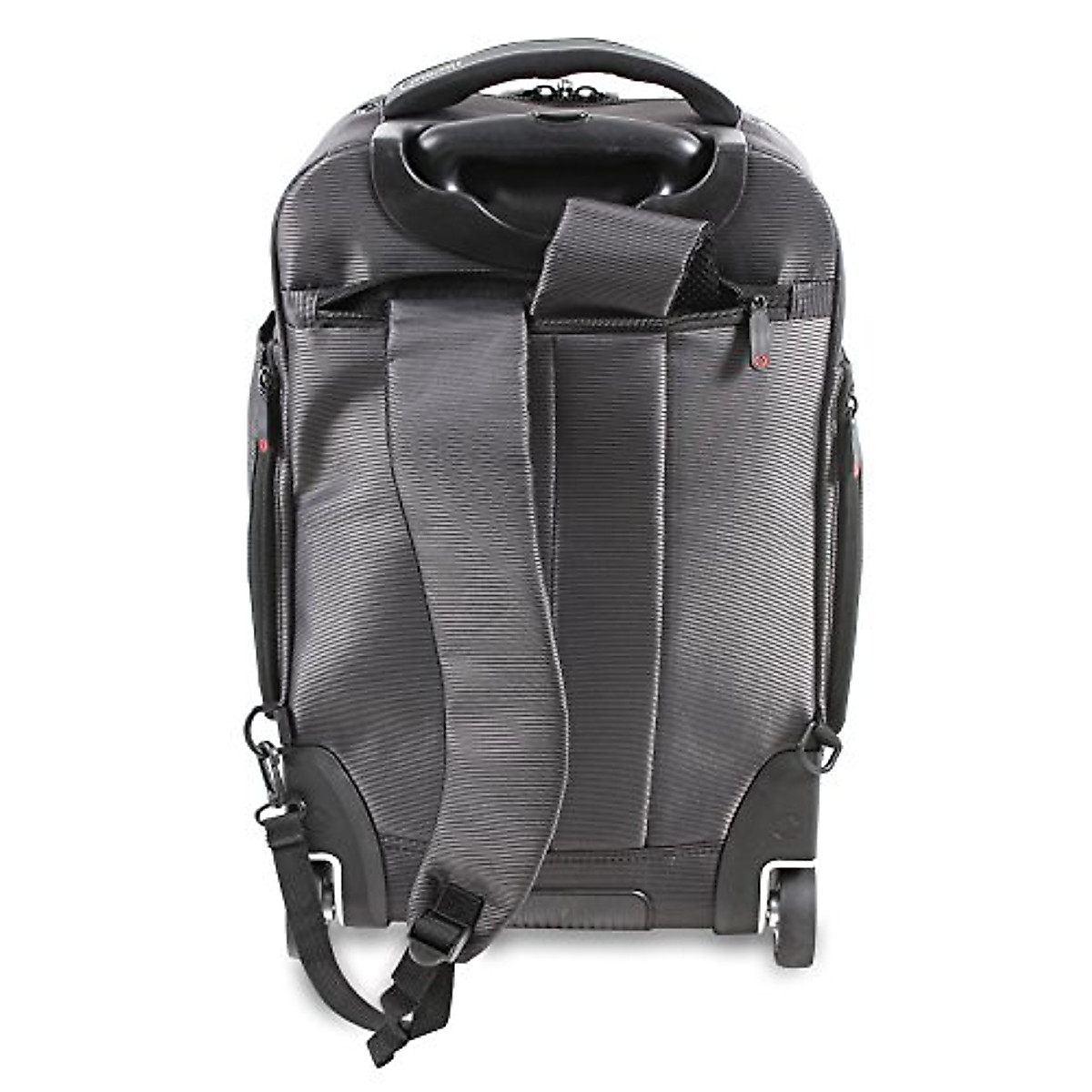 J World New York Bay Business Rolling Backpack, Black, One Size