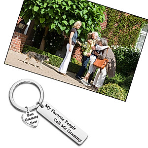 FEELMEM Nanny Gift My Favorite People Call Me Nanny Keychain Best Nanny Ever Jewelry Babysitter Gift Grandma Gift