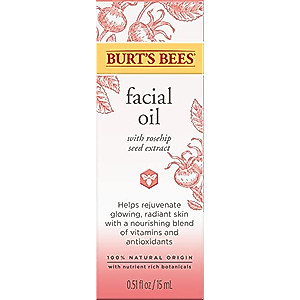 Face Oil, Burt's Bees Hydrating & Anti-Aging Facial Care, 0.05 fl oz Ounce (Packaging May Vary)
