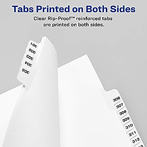 AVERY Individual Legal Exhibit Dividers, AVERY Style, 11, Side Tab, 8.5 x 11 inches, Pack of 25 (11921),White