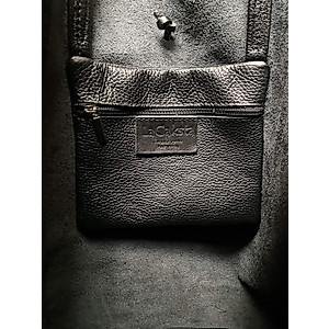 LaGaskta Taylor Tote Shoulder Bag Soft Italian Leather (Black)