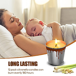 Airvibe Citronella Candles Outdoor Indoor,Decorative Scented Candles Set Long Lasting Natural Soy Wax for Garden Patio Yard Home Balcony,15 Hours Burn 12x2 Oz